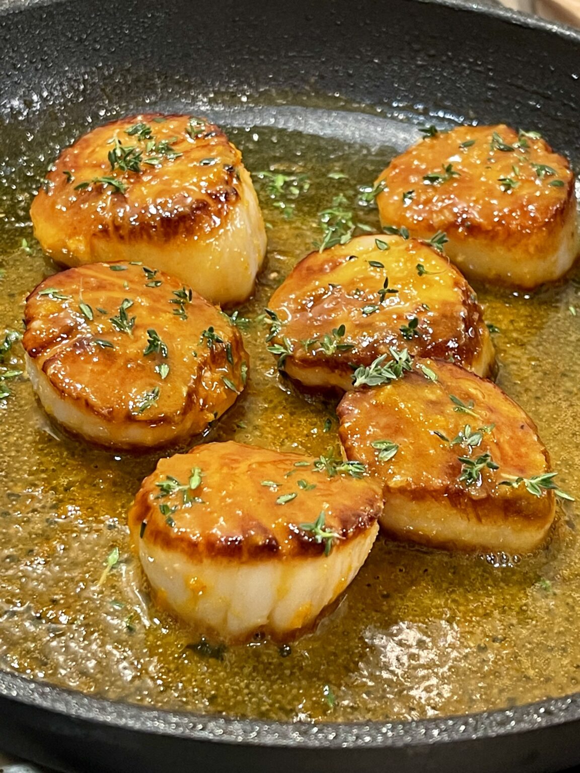 Scallops with Citrus Ginger Sauce - Evening with a Sandwich