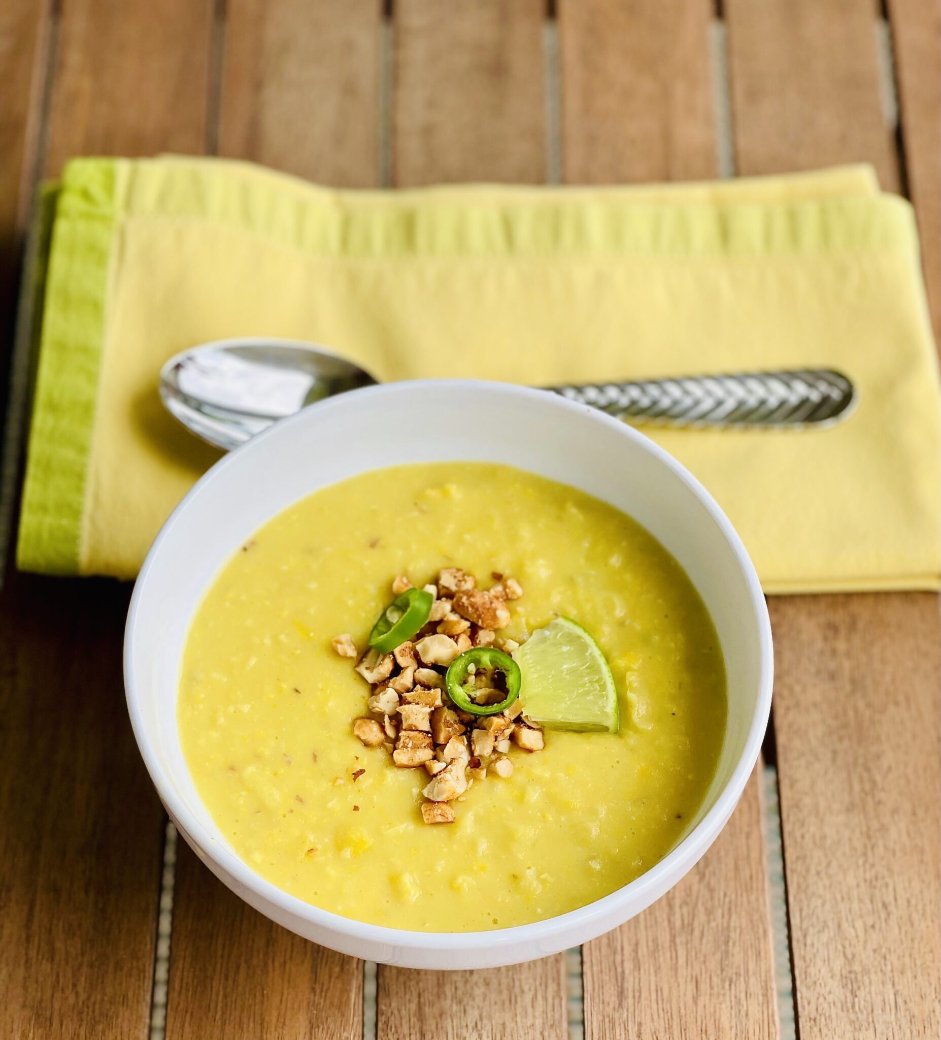 Easy Spicy Corn and Coconut Chowder - Evening with a Sandwich