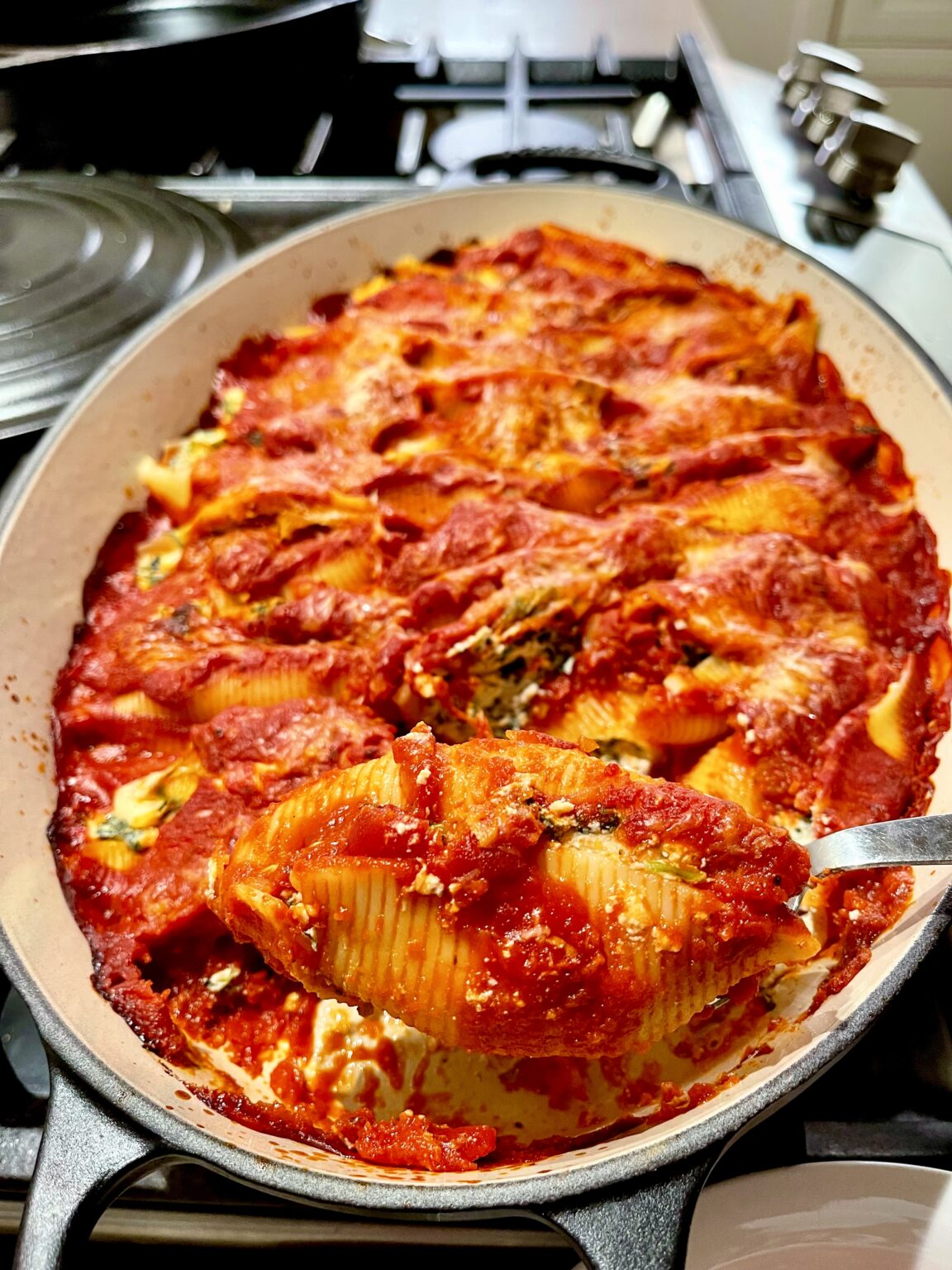 Easy Lemon Ricotta Stuffed Shells With Marinara Sauce - Evening with a ...